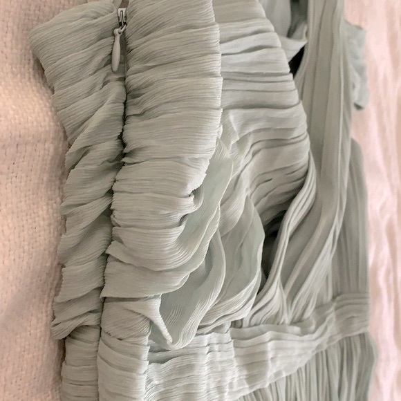 J. Crew | Dresses | Jcrew Sage Green One Shoulder Silk Chiffon Dress ...